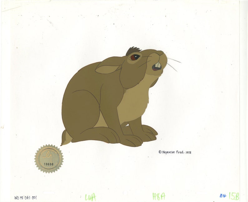 Watership Down 1978 Production Animation Cel of Bigwig With LJE Seal ...