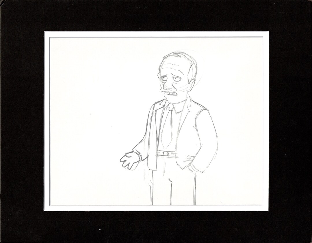 Simpsons Bob Newhart Original Animation Production Cel Drawing - Etsy