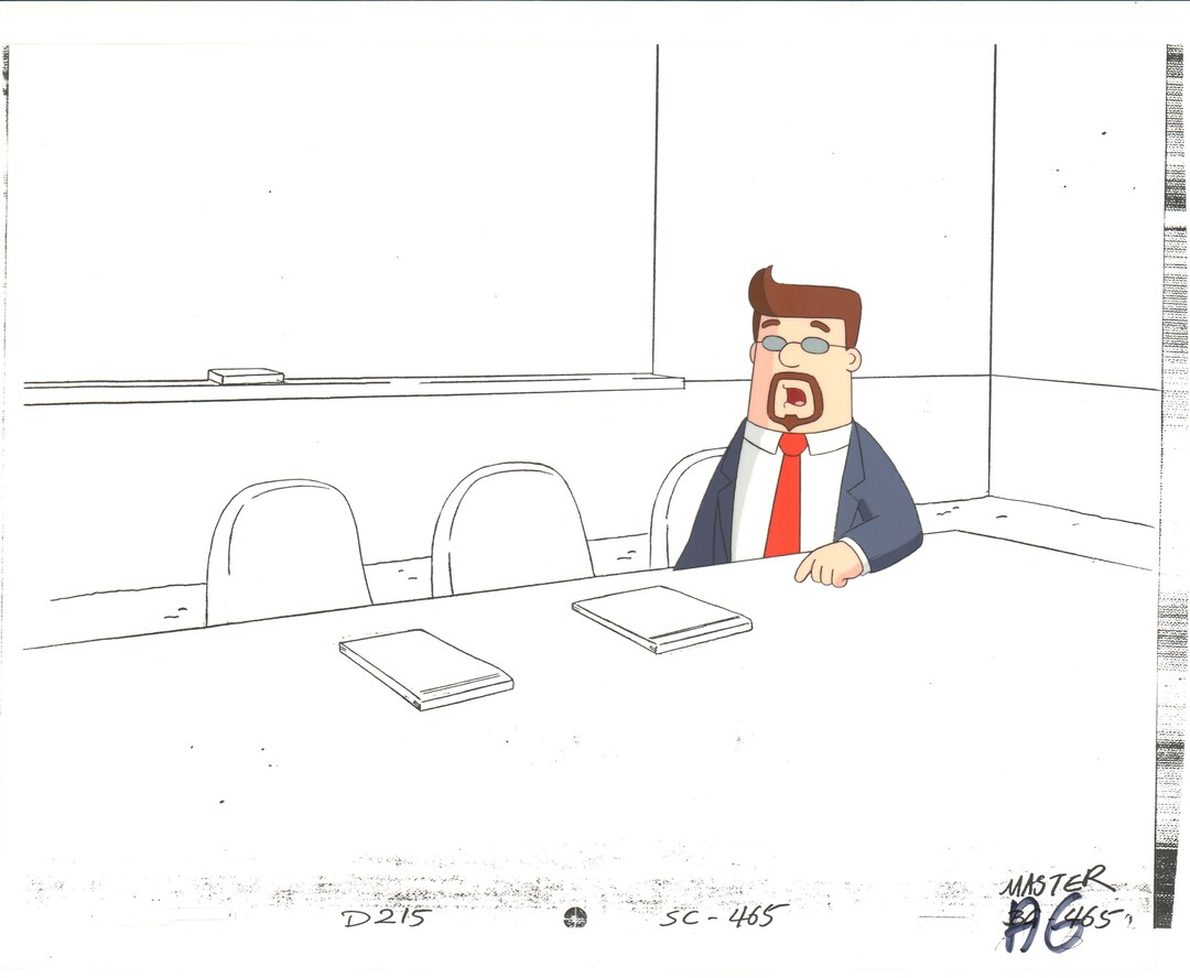 Dilbert Original Production Animation Cel and Drawing Scott Adams 1999 ...
