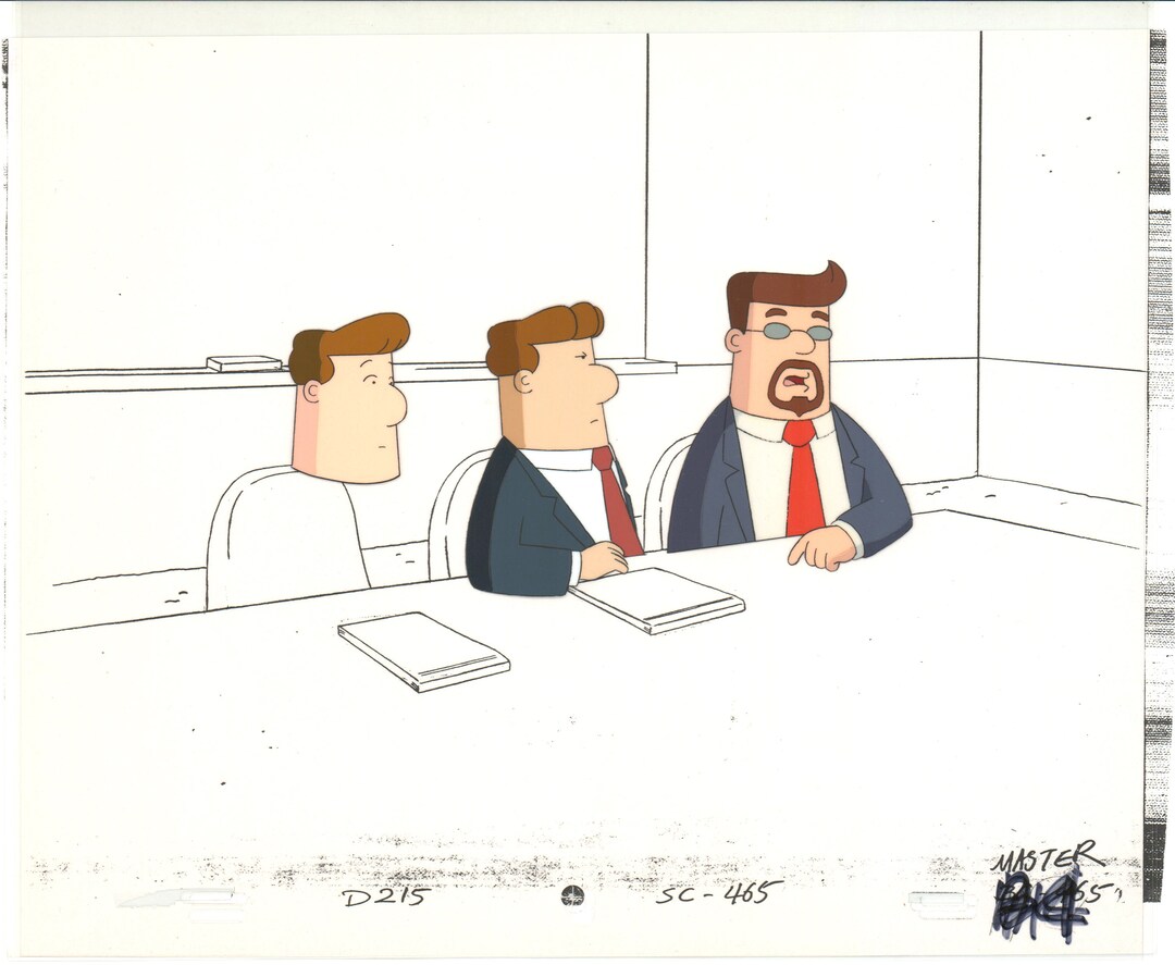 Dilbert Original Production Animation Cel and Drawing Scott Adams 1999 ...
