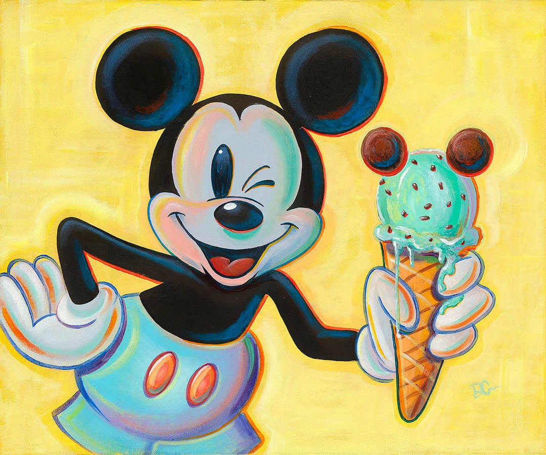 Mickey Mouse Ice Cream Walt Disney Fine Art Dom Corona Signed Limited ...