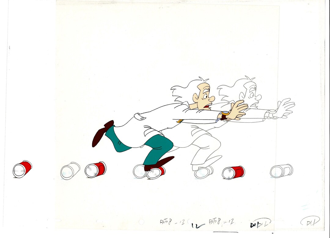 Back to the Future BTTF Doc Brown Production Animation Cel and Drawing ...
