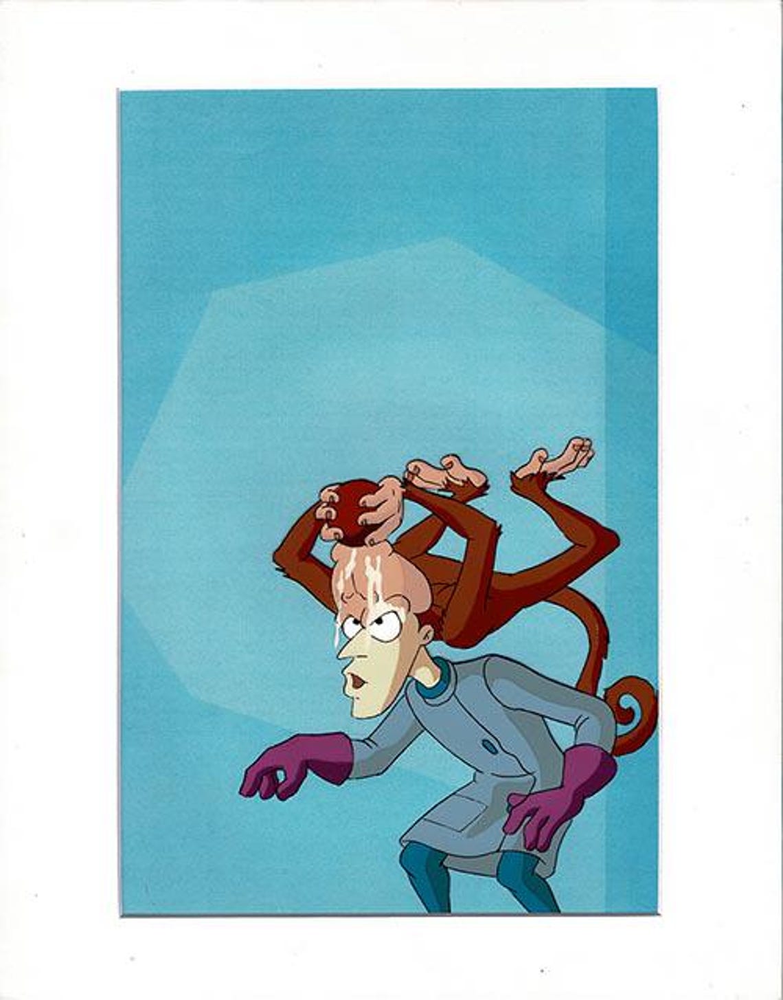 Earthworm Jim Professor Monkey Production Animation Cel Universal 95-6 ...