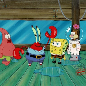 Spongebob Squarepants Mr Krabs Patrick and Sandy Cheeks Production ...