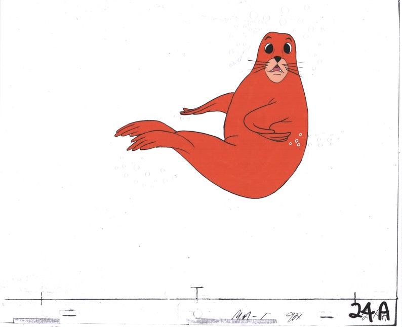 Manta and Moray Whiskers the Seal Production Animation Cel - Etsy