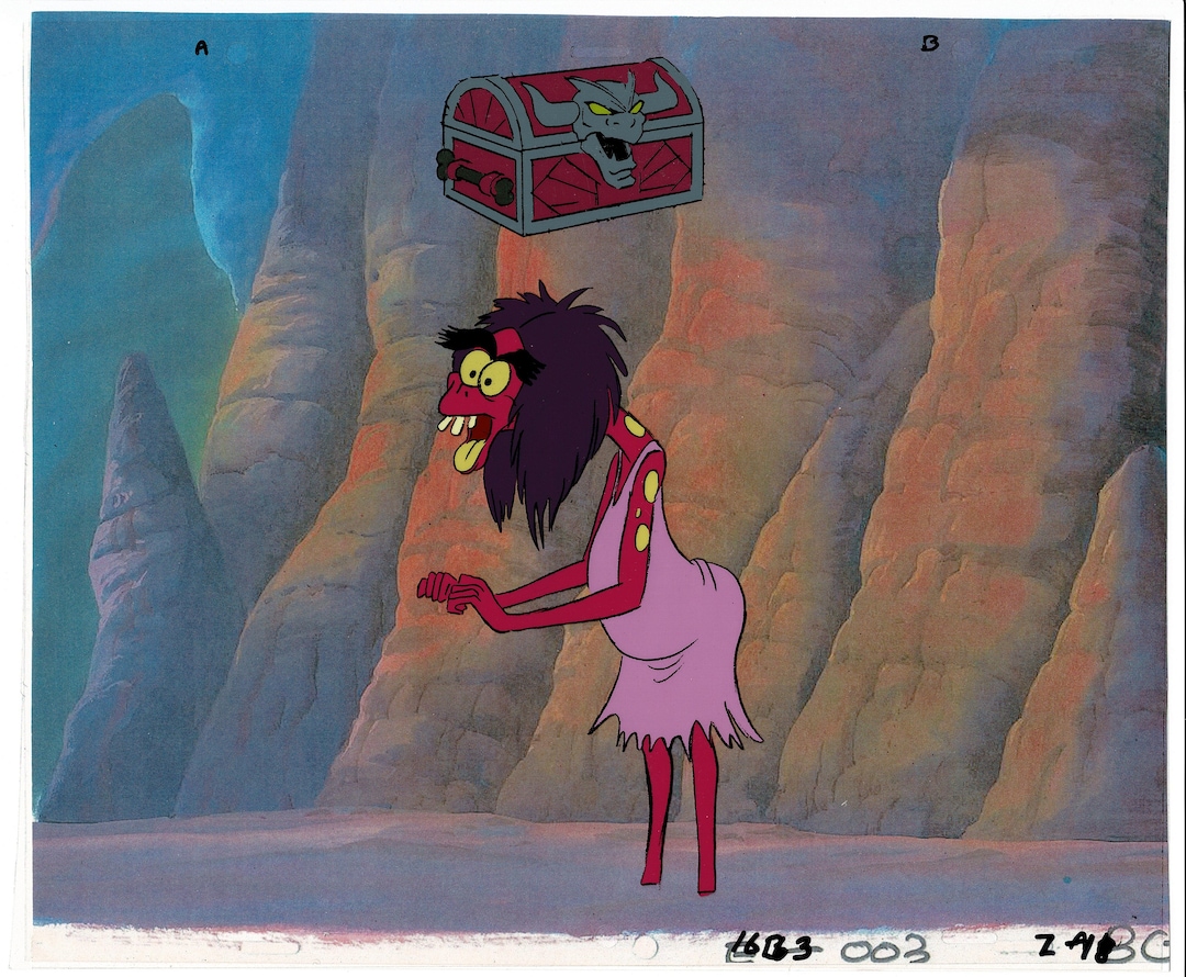 SCOOBY DOO Demon Chest and Zomba 1985 Animation Production Cel Hanna ...