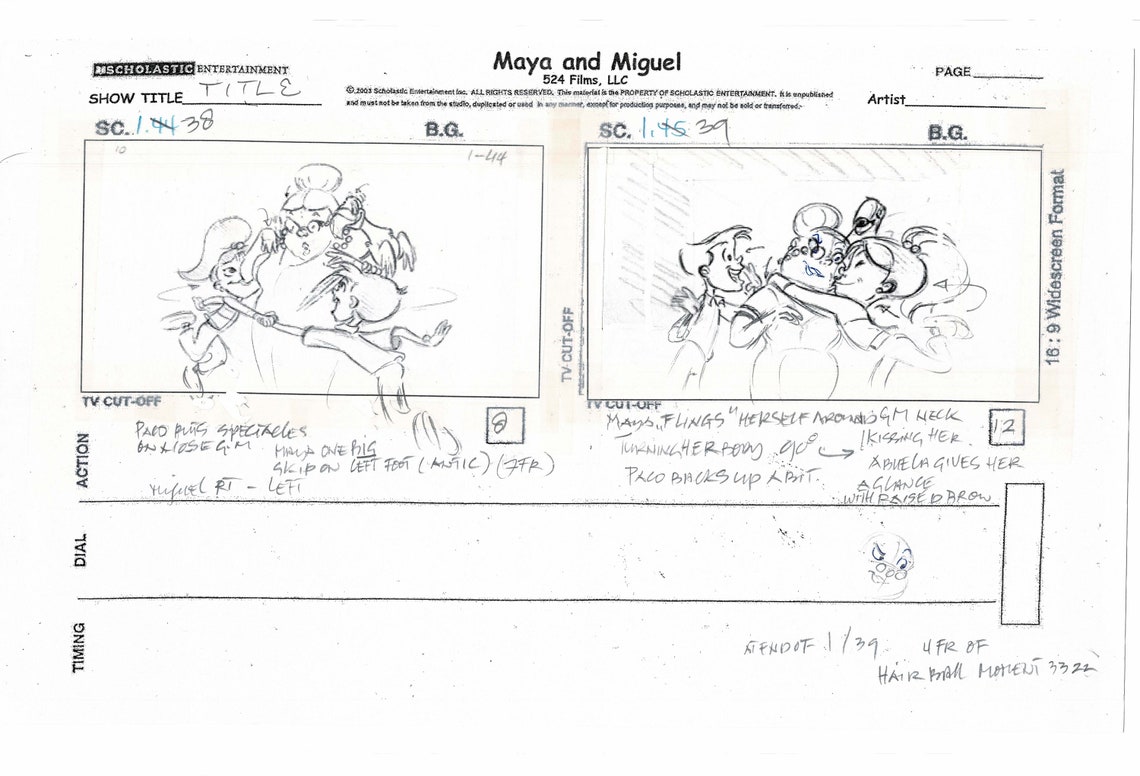 Maya and Miguel OPENING Original Production Animation Storyboard PBS ...