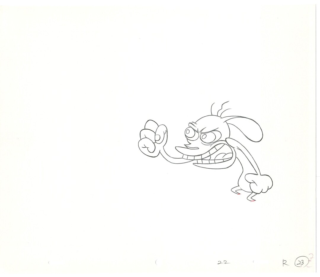 Ren and Stimpy Production Animation Cel Drawing Nickelodeon 1994 C-10 ...