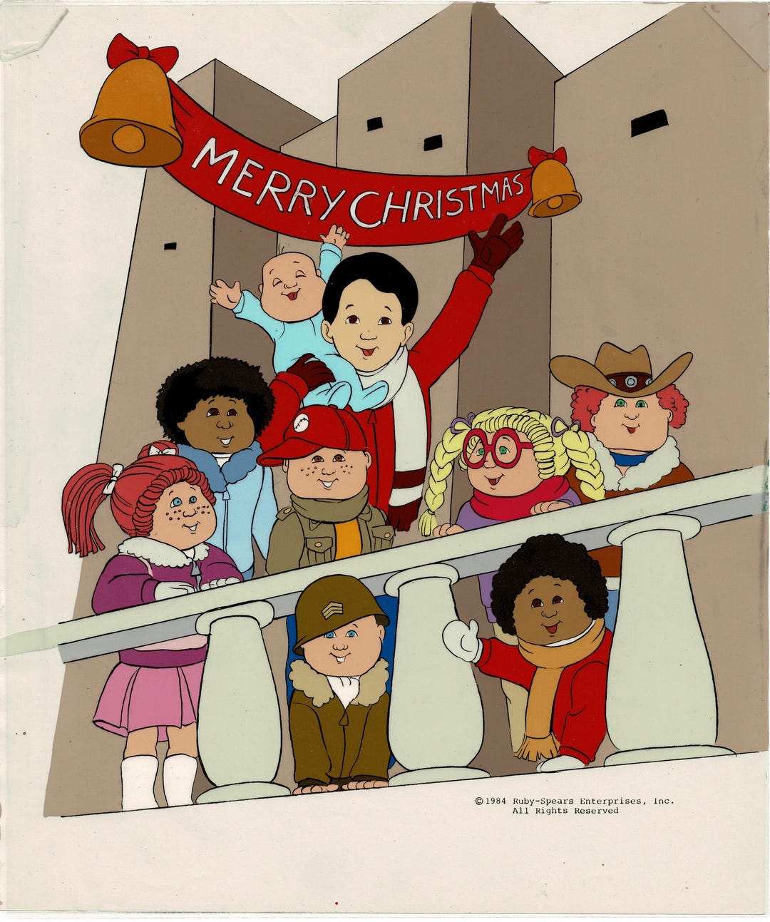 Cabbage Patch Kids First Christmas Animation Publicity Cel Ruby Spears ...