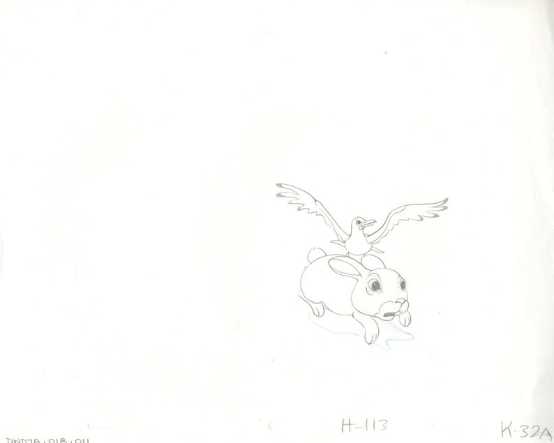 Watership Down 1978 Production Animation Cel Drawing With - Etsy