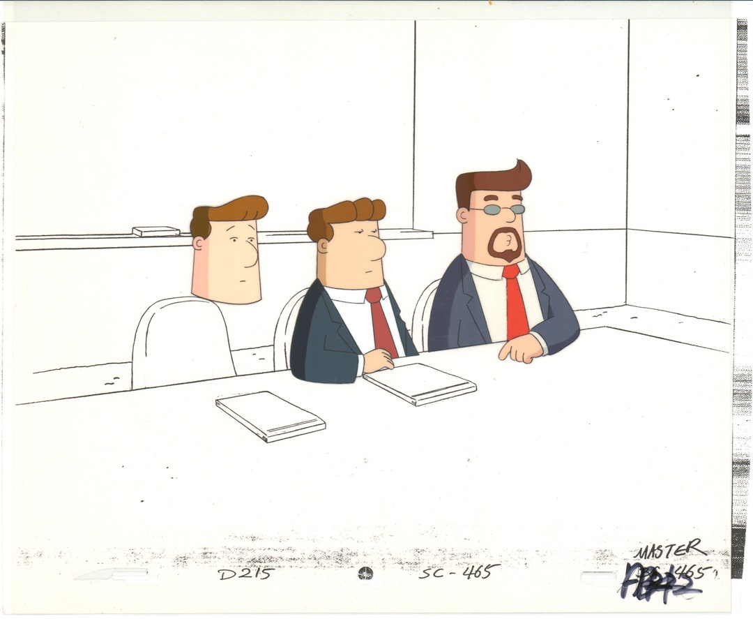 Dilbert Original Production Animation Cel and Drawing Scott Adams 1999 ...