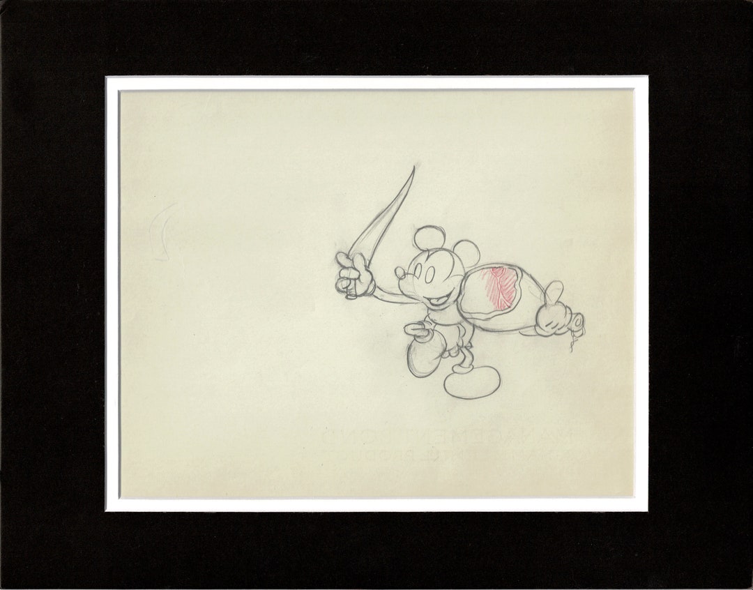 Mickey Mouse 1933 Original Production Animation Cel Drawing From Disney ...