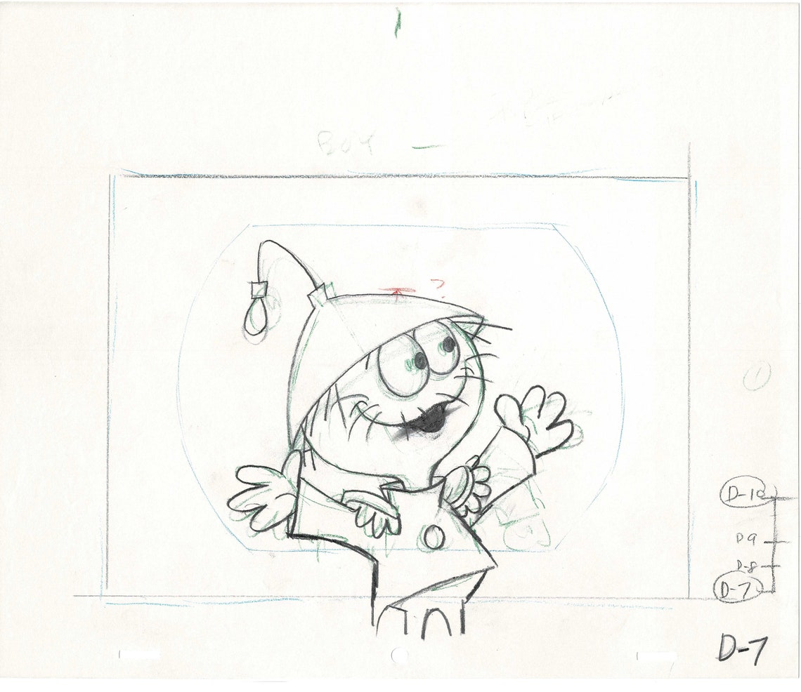 Quisp and Quake Quunchy Jay Ward Animation Cel Drawing Rocky - Etsy