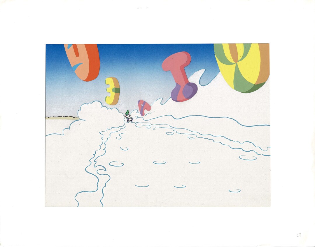 Post Alpha-bits Cereal Original Production Animation Cel Setup R O ...