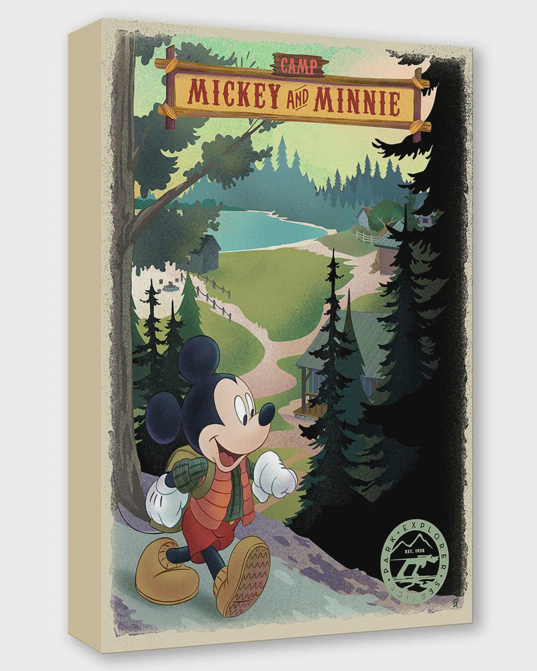 Mickey Mouse Hiking Camping Walt Disney Fine Art Bret Iwan Limited ...