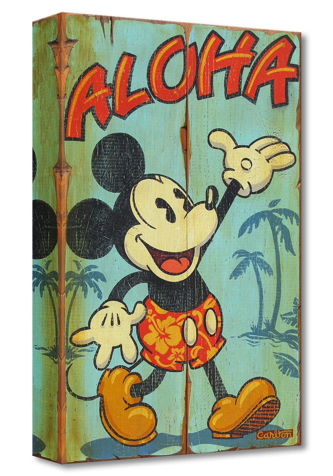 Mickey Mouse Aloha Walt Disney Fine Art Trevor Carlton Ltd Ed of 1500 ...