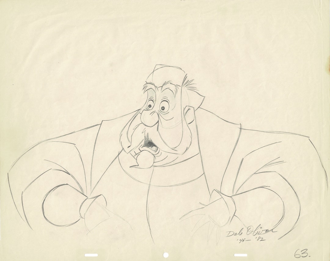 Sleeping Beauty King Hubert Production Animation Cel Drawing From Walt ...