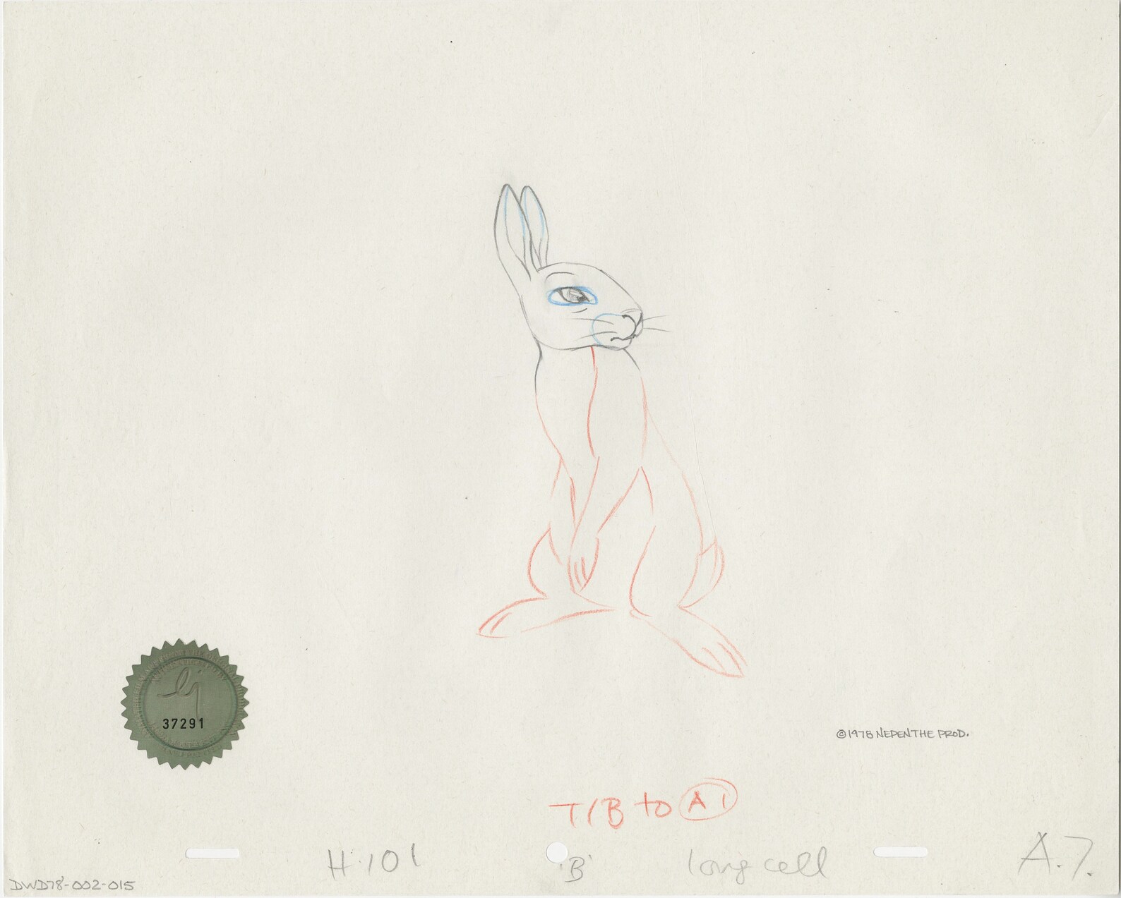 Watership Down 1978 Production Animation Cel Drawing With - Etsy