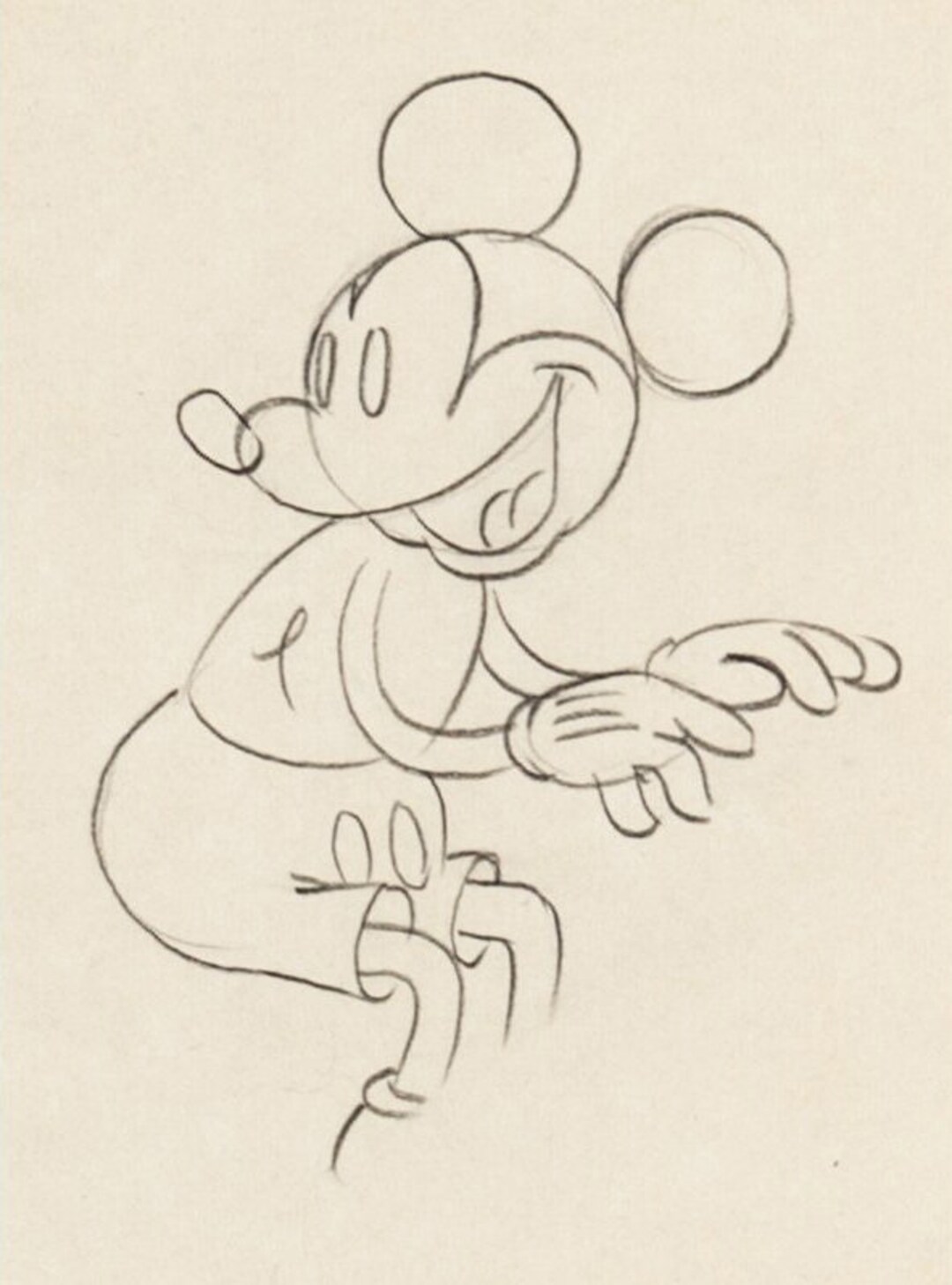 Mickey Mouse 1933 Original Production Animation Cel Drawing From Disney ...