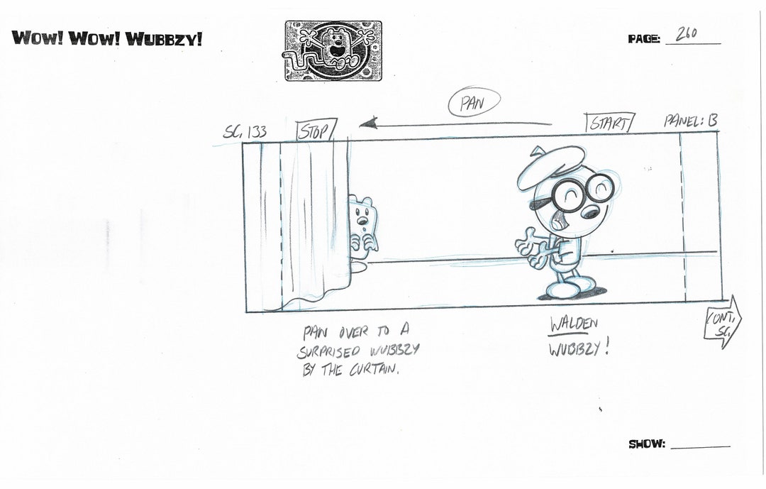 Wow! Wow! Wubbzy! Walden Original Production Storyboard NICKELODEON ...