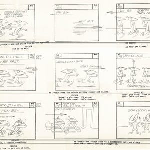 Heckle and Jeckle Storyboard Art Cartoon 2 Pages Vintage Filmation 1979 ...