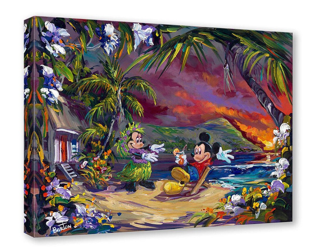Mickey Mouse and Minnie Mouse Walt Disney Fine Art Steve Barton Ltd Ed ...