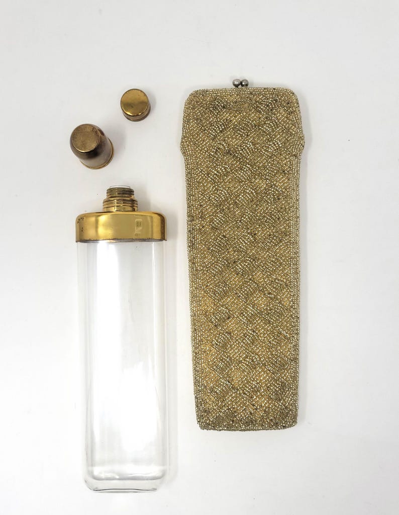 Fantastic Vintage Beaded Cover Flask - Etsy