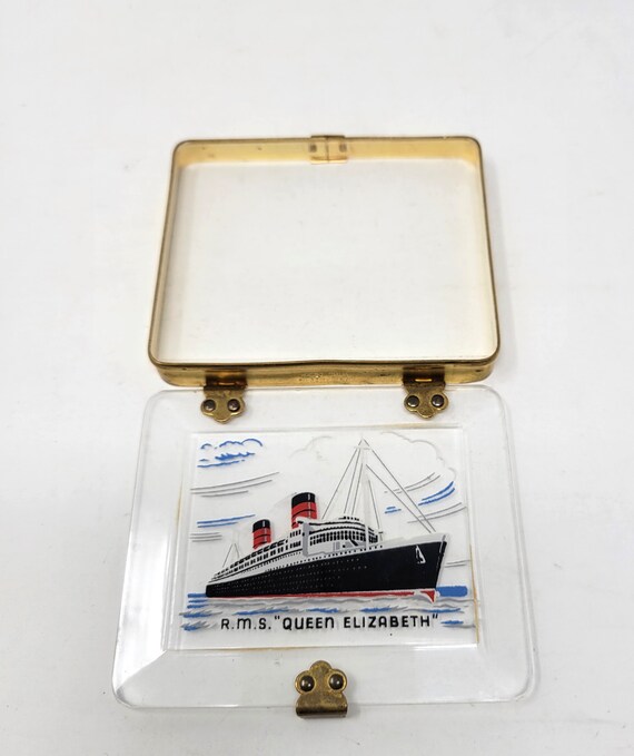 Vintage RMS Queen Elizabeth Cigarette Case - Gem