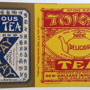 Tokay Tea Original Vintage Large Can Label New Orleans Import - Etsy