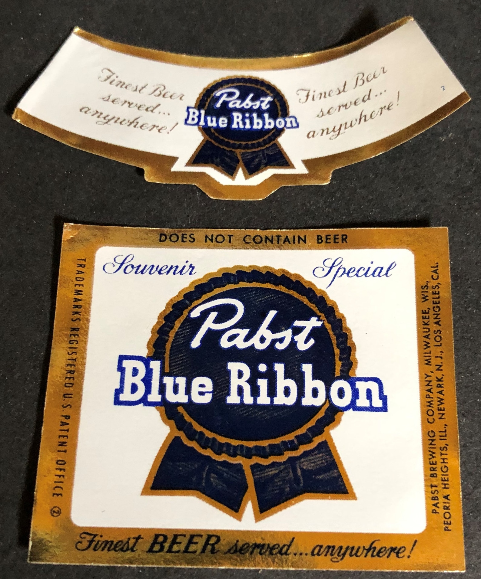 5 1950's Pabst Beer Label Sets for Salt & Pepper Shakers - Etsy