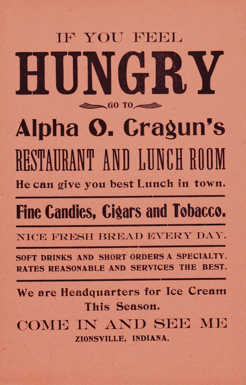 1900 1920's Original Unused Flyer / Broadside Alpha O. - Etsy