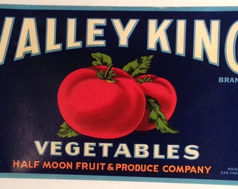 Original Vintage Orange Citrus Crate Label 1940s Lagoon Palace of Fine ...