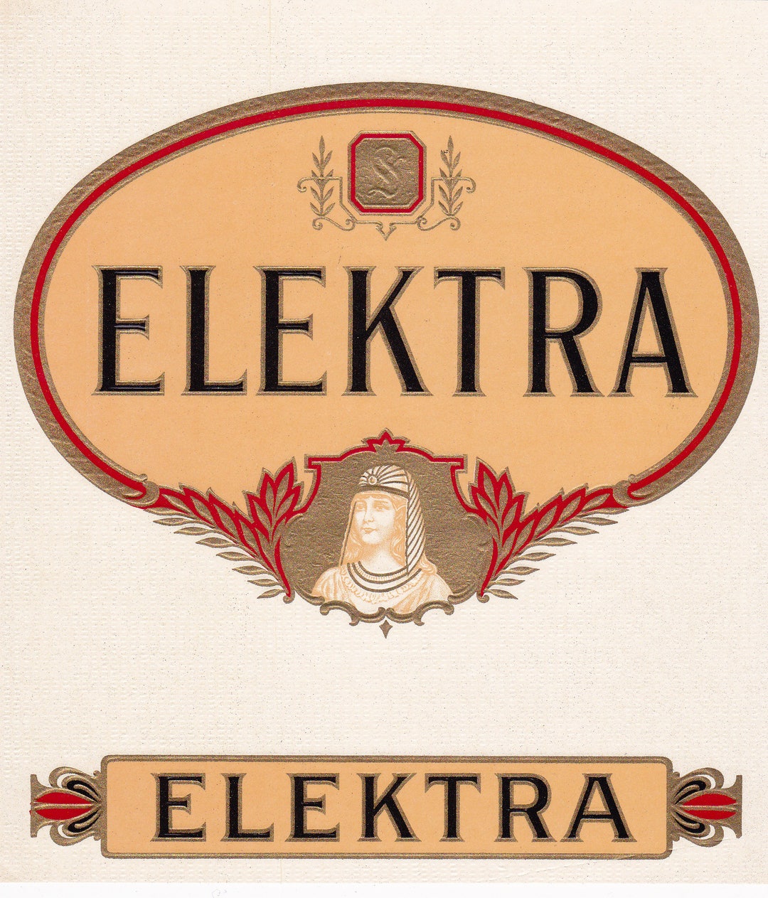 Elektra Original Unused Vintage Embossed Inner Cigar Box Label - Etsy