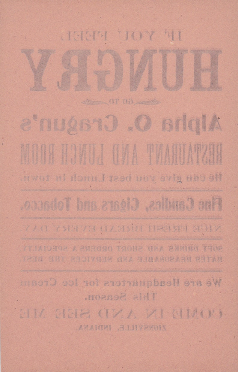 1900 1920's Original Unused Flyer / Broadside Alpha O. - Etsy