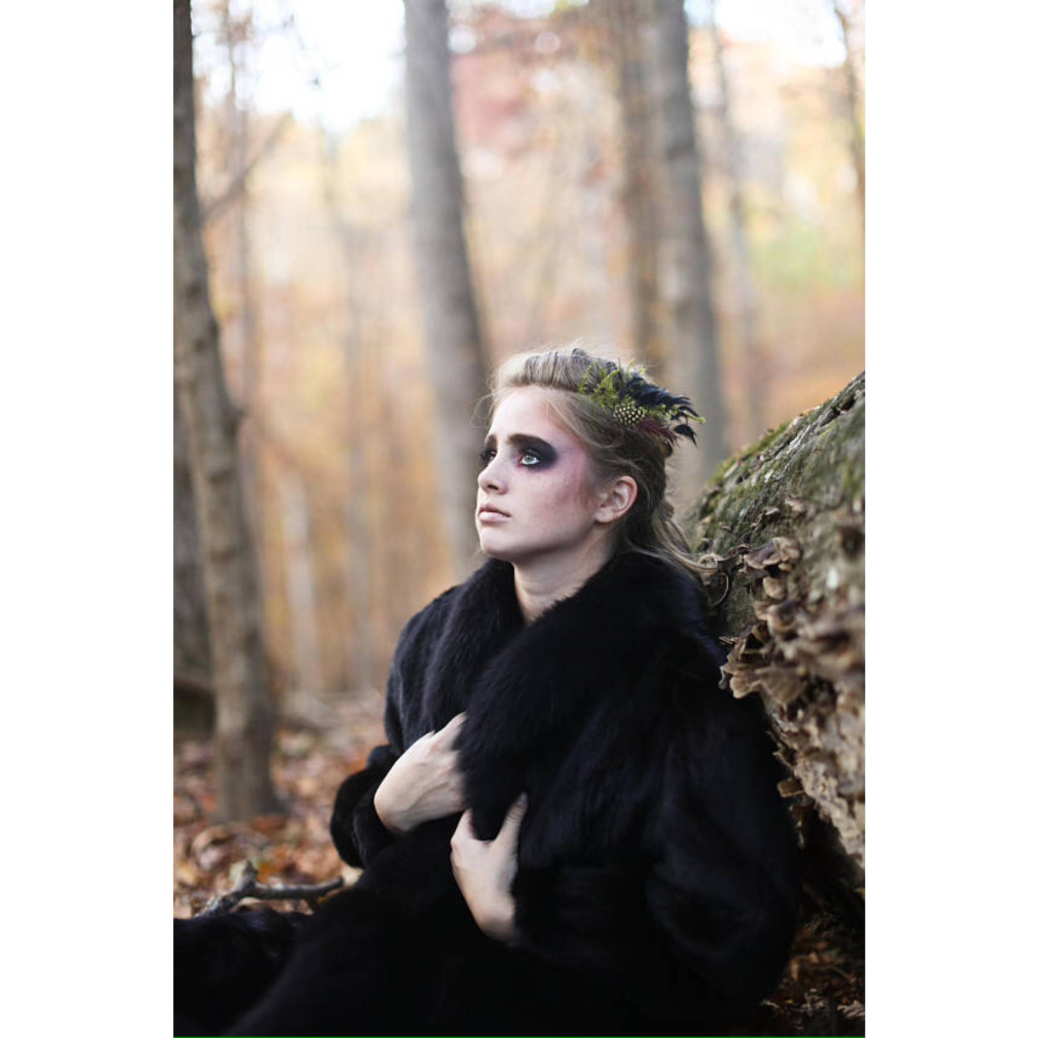 MINK FUR COAT ϟ Genuine Vintage Chevron Collar Long Full Length ...