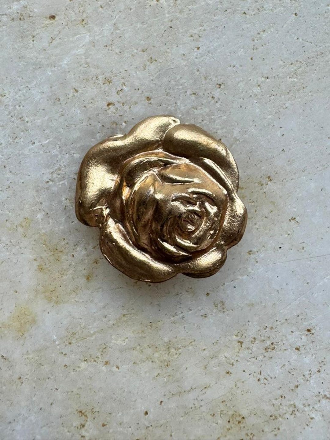 Vintage Gold Rose Metal Shank Buttons – Set of 5 (2 Cm / 0.78") - Etsy