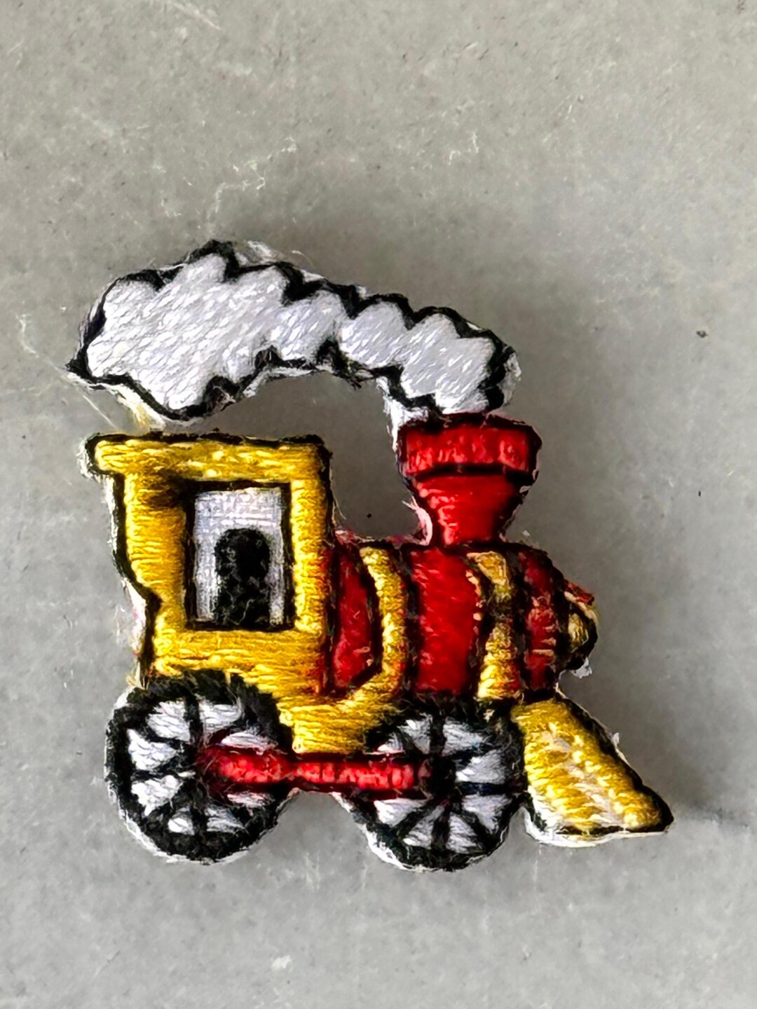Vintage Train Iron-on Patches – Set of 2 – Red and Yellow Steam Engine ...