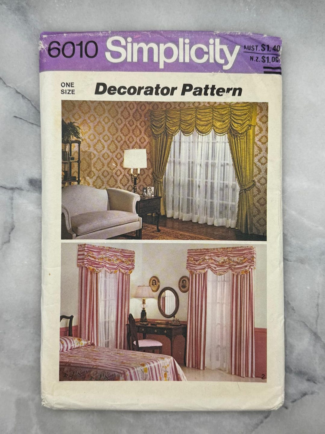 1974 Simplicity 6010 Sewing Pattern - Austrian Valance and Side Panels ...