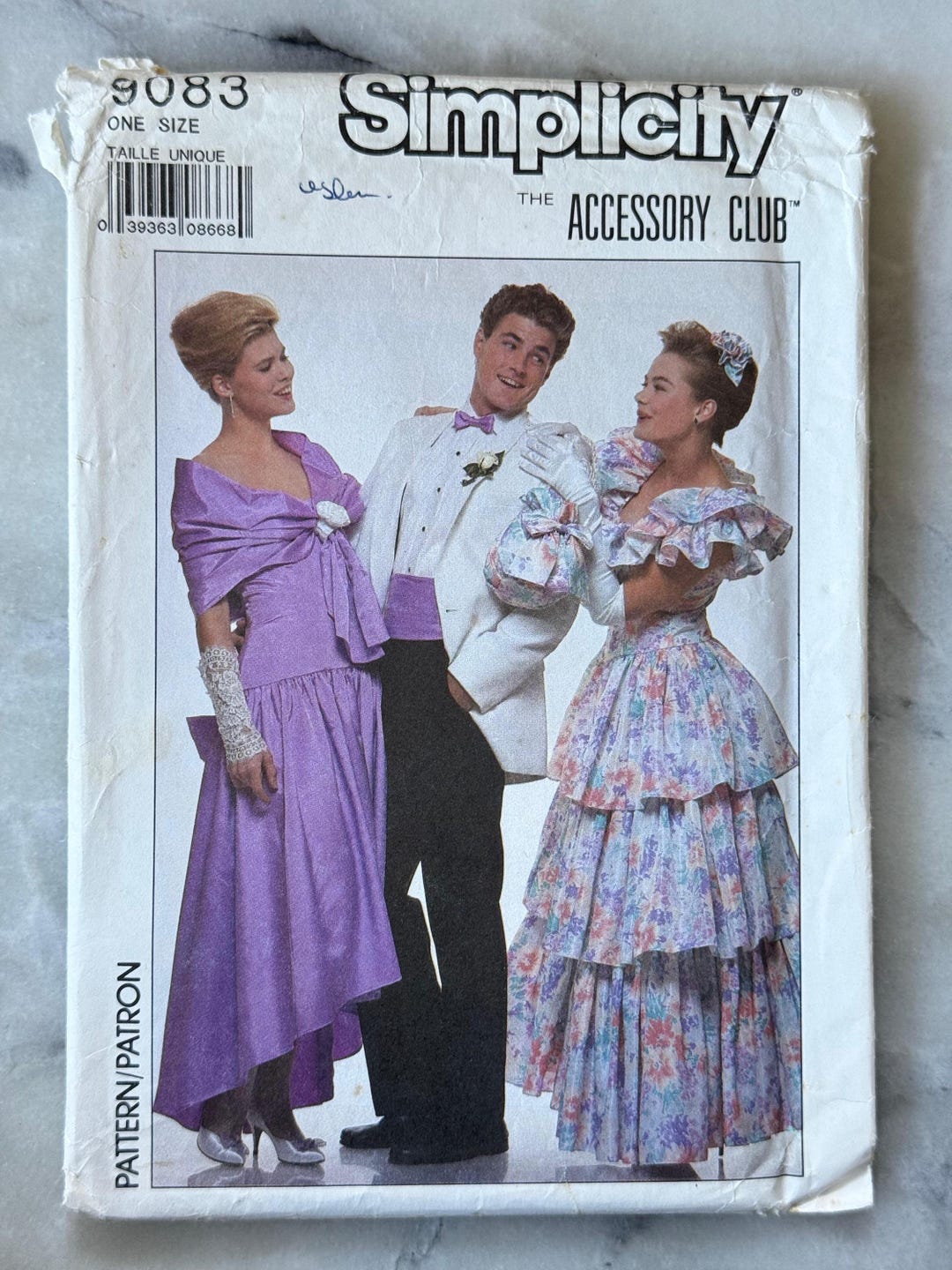 1989 Simplicity 9083 Sewing Pattern - Prom Accessories Set - Gloves ...