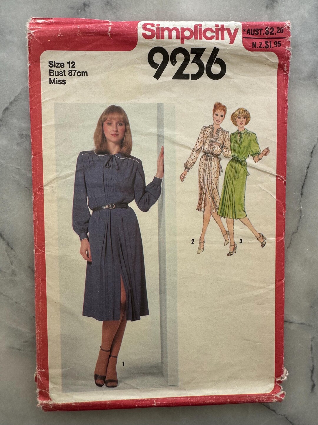 CUT & COMPLETE Simplicity 9236 Sewing Pattern - 1979 Vintage Misses ...