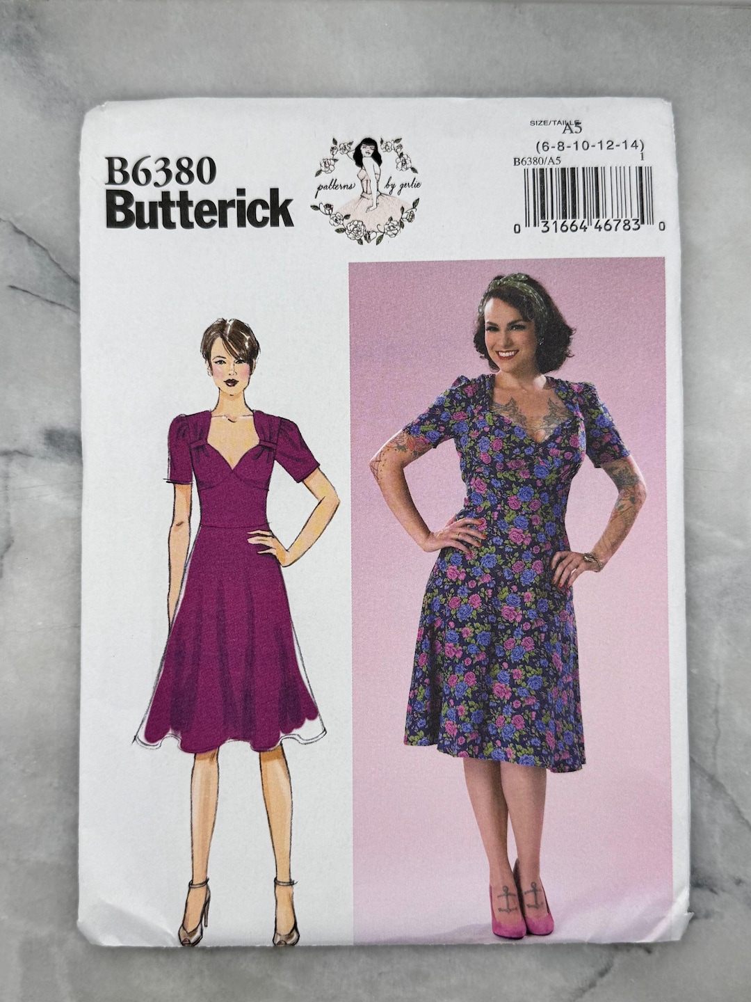 2016 Butterick B6380 Sewing Pattern - Misses' Dress (sizes 6-14 ...