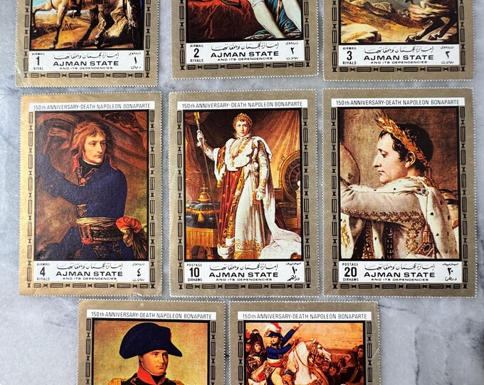 1971 Ajman State Napoleon Bonaparte Stamp Set – 150th Anniversary Death ...