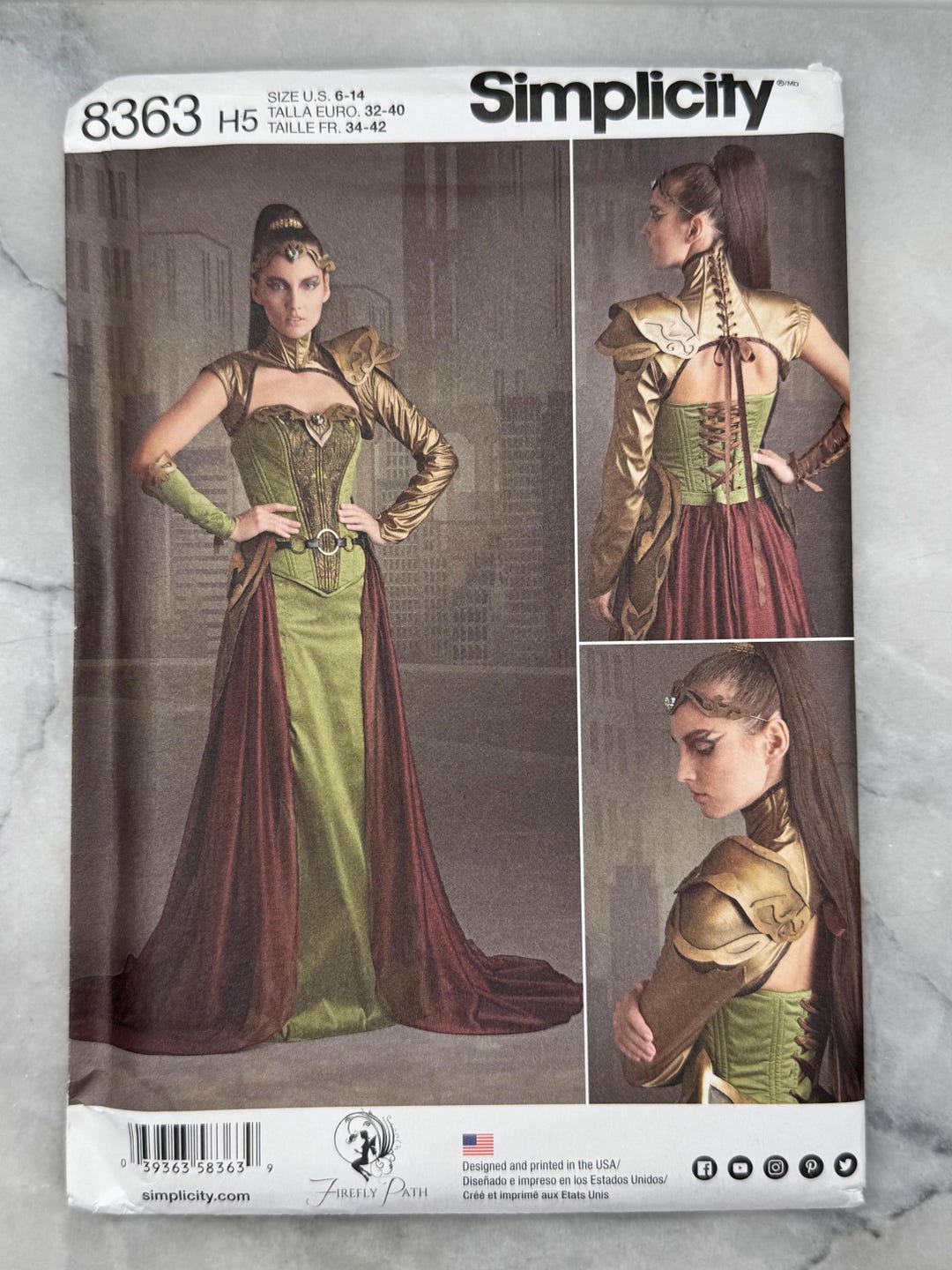 2017 Simplicity 8363 Sewing Pattern Misses' Fantasy Costume Dress and ...