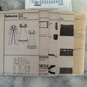Butterick 6630 Sewing Pattern - Historical Regency Dress and Coat (size ...
