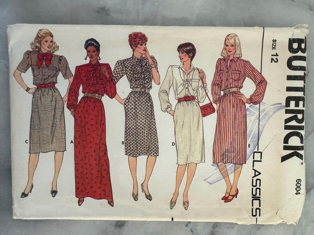 UNCUT Butterick 6004 Sewing Pattern - 1982 Vintage Classics - Misses ...