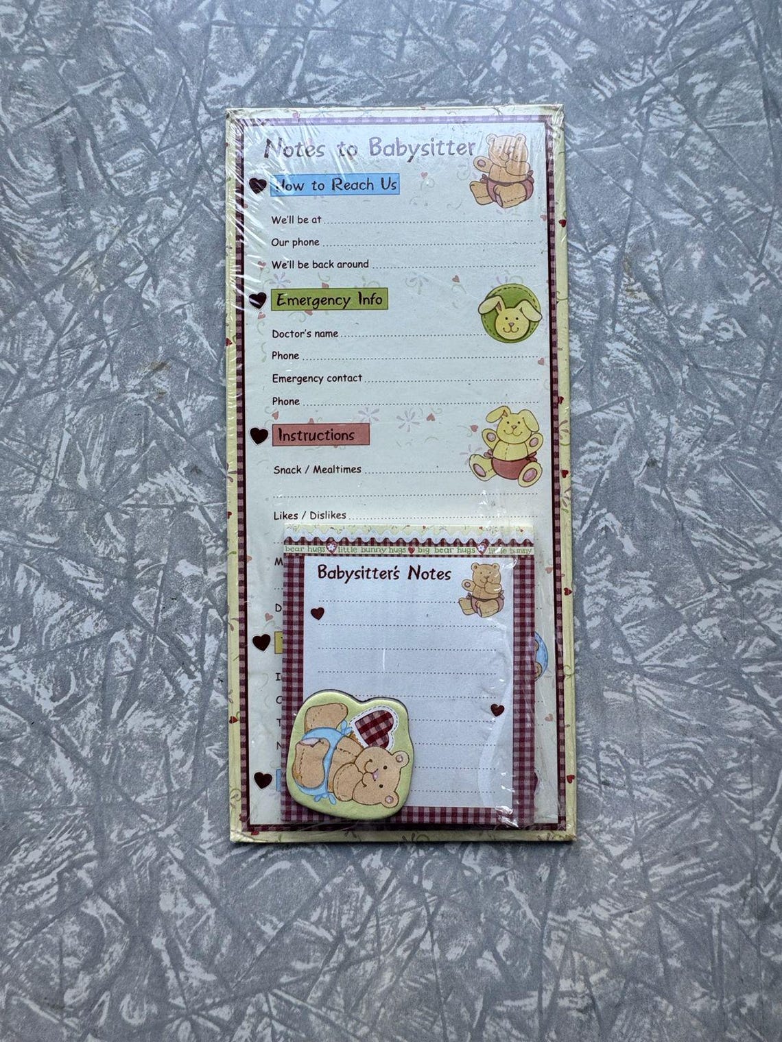 2000s New Seasons “notes to Babysitter” Magnetic Pad – Illustrated by ...