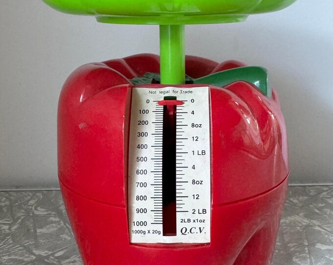 1980s Vintage Bell Pepper Kitchen Scale – Novelty Red & Green Plastic ...