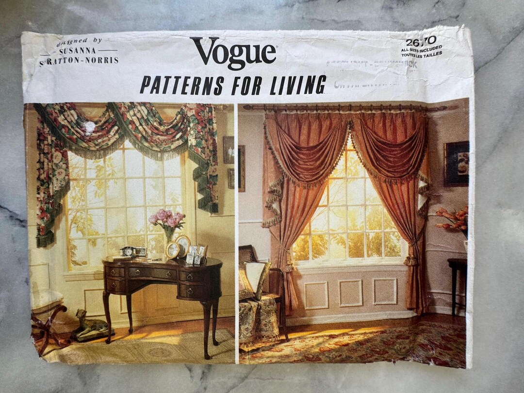 1991 Vintage Vogue 2670 Sewing Pattern – Swags & Jabots – Patterns for ...