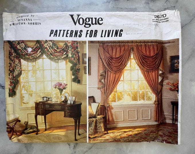 1991 Vintage Vogue 2670 Sewing Pattern – Swags & Jabots – Patterns for ...