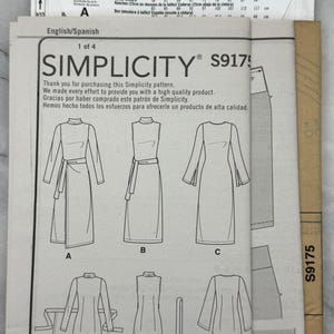 2020 Simplicity S9175 Sewing Pattern - Misses’ Knit Dresses (sizes 14 ...